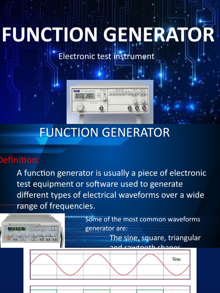 Function Generator Overview and Uses | PDF