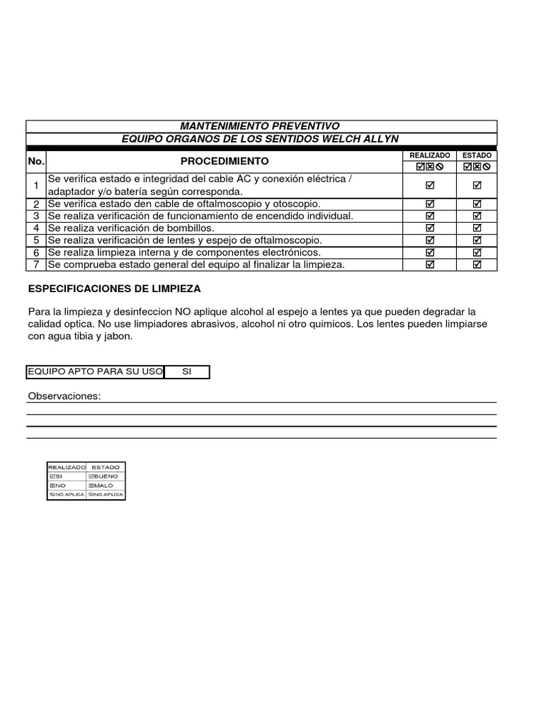Protocolo de Mantenimiento | PDF