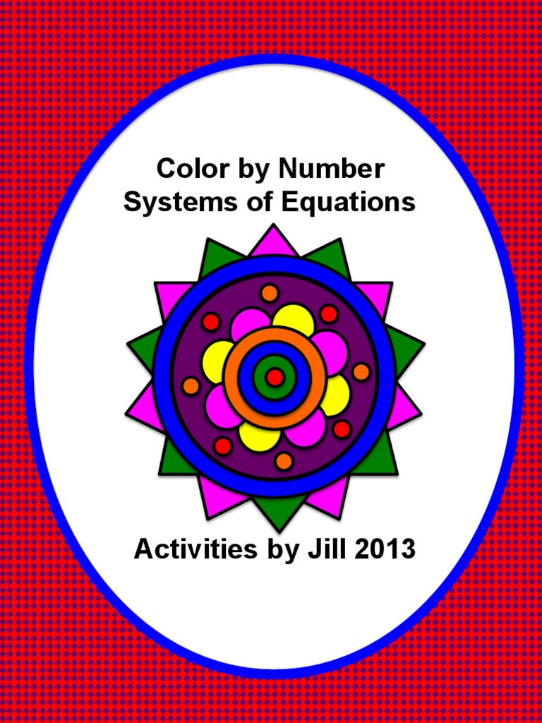 Color by Number: Systems of Equations | PDF | Color | Green