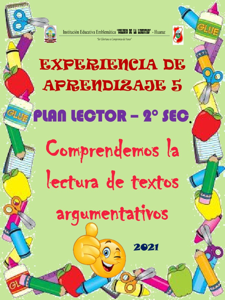 Experiencia de Aprendizaje 5: Plan Lector - 2° Sec | PDF | Teléfonos móviles