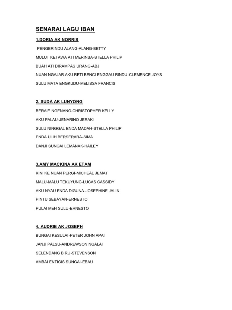 Snarai Lagu Iban | PDF
