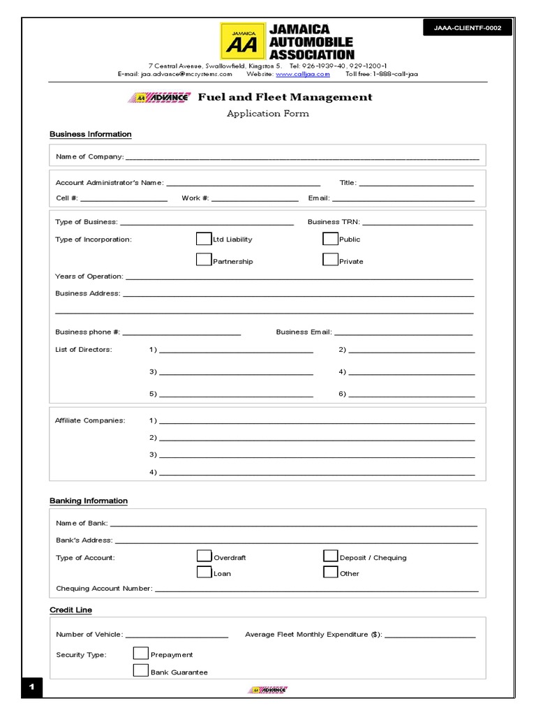 01-Corporate Application Form - 112021 | PDF | Business | Banks