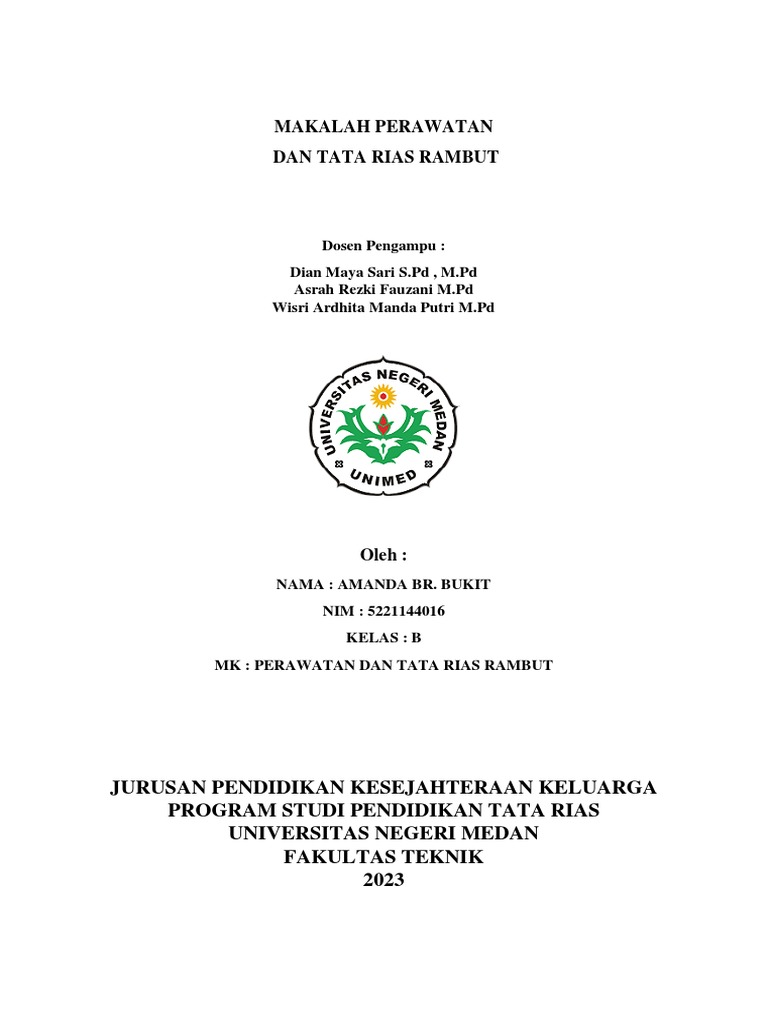 Makalah Perawatan - Rambut | PDF