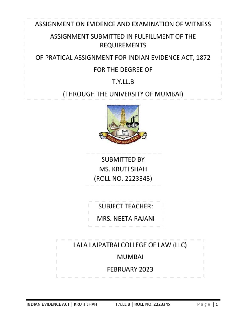 Indian Evidence Act, 1872 | PDF | Evidence (Law) | Hearsay
