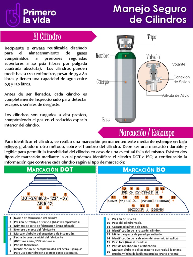 Manipulación Segura de Cilindros | PDF | Oxígeno | Gases