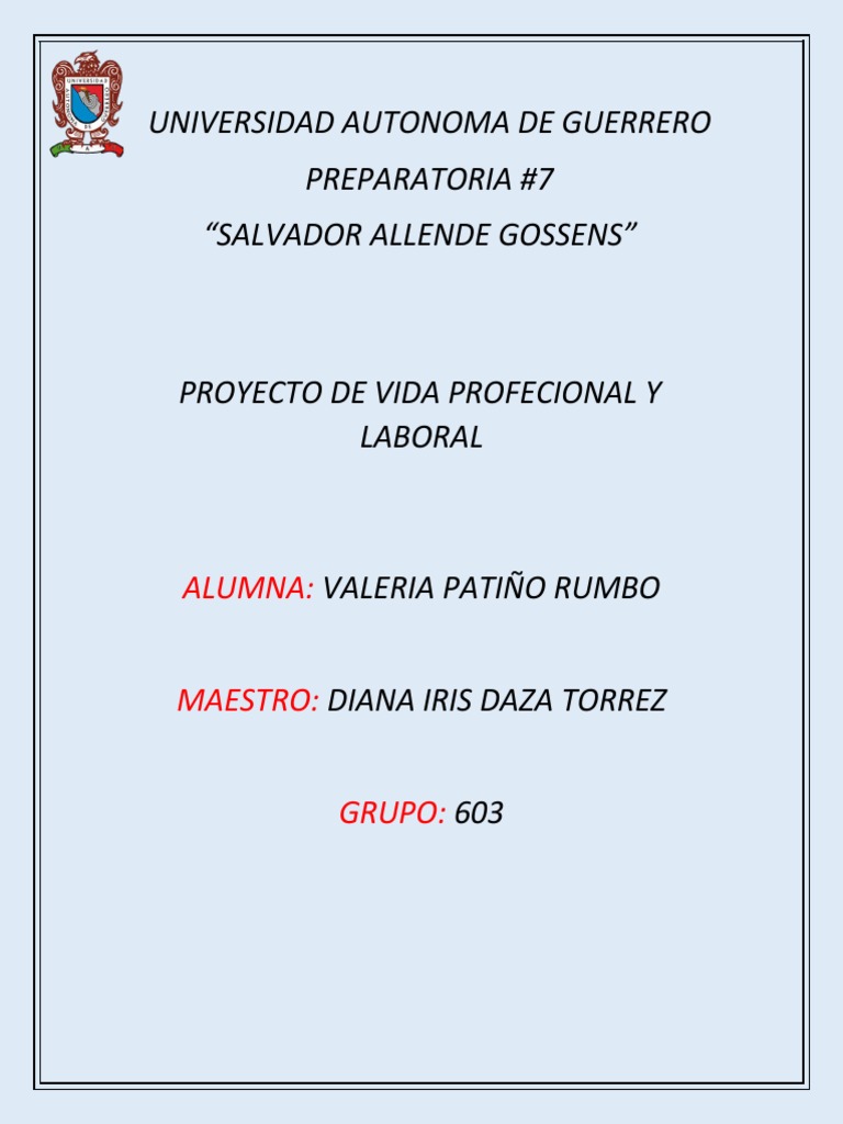 Proyecto de Vida Profecional y Laboral | PDF