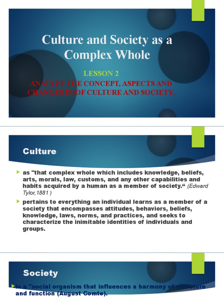 Culture and Society As A Complex Whole | PDF | Hunter Gatherer | Society