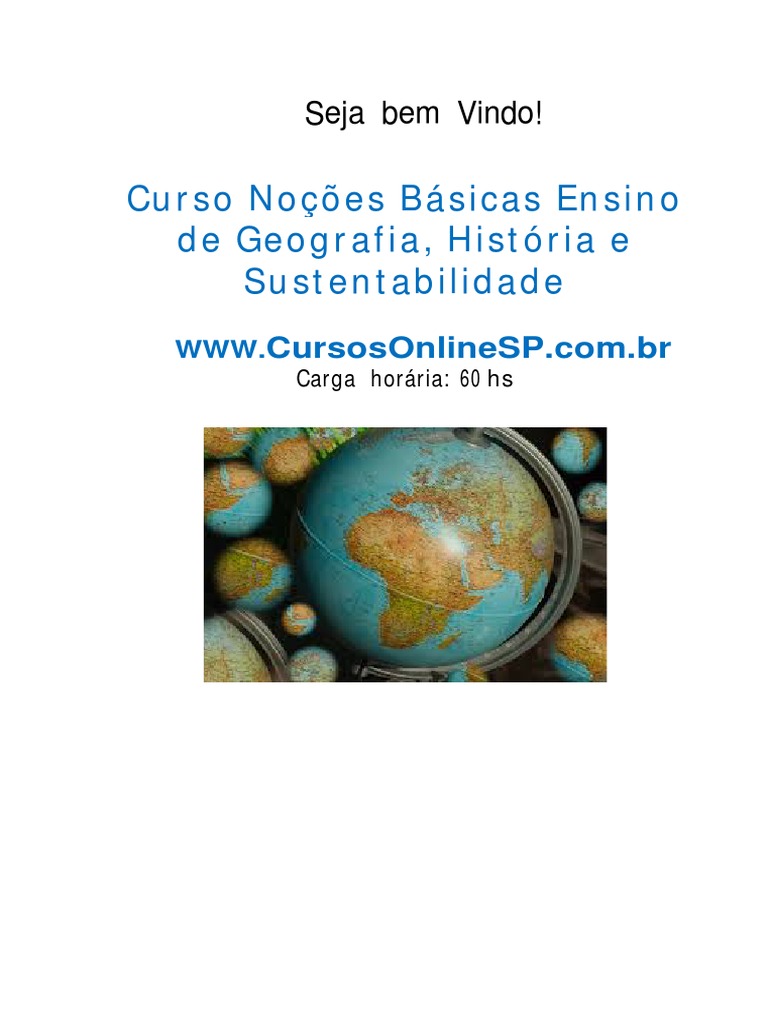 Curso No Es B Sicas Ensino de Geografia Hist Ria e Sustentabilidade SP 10088 | PDF | Sociologia ...