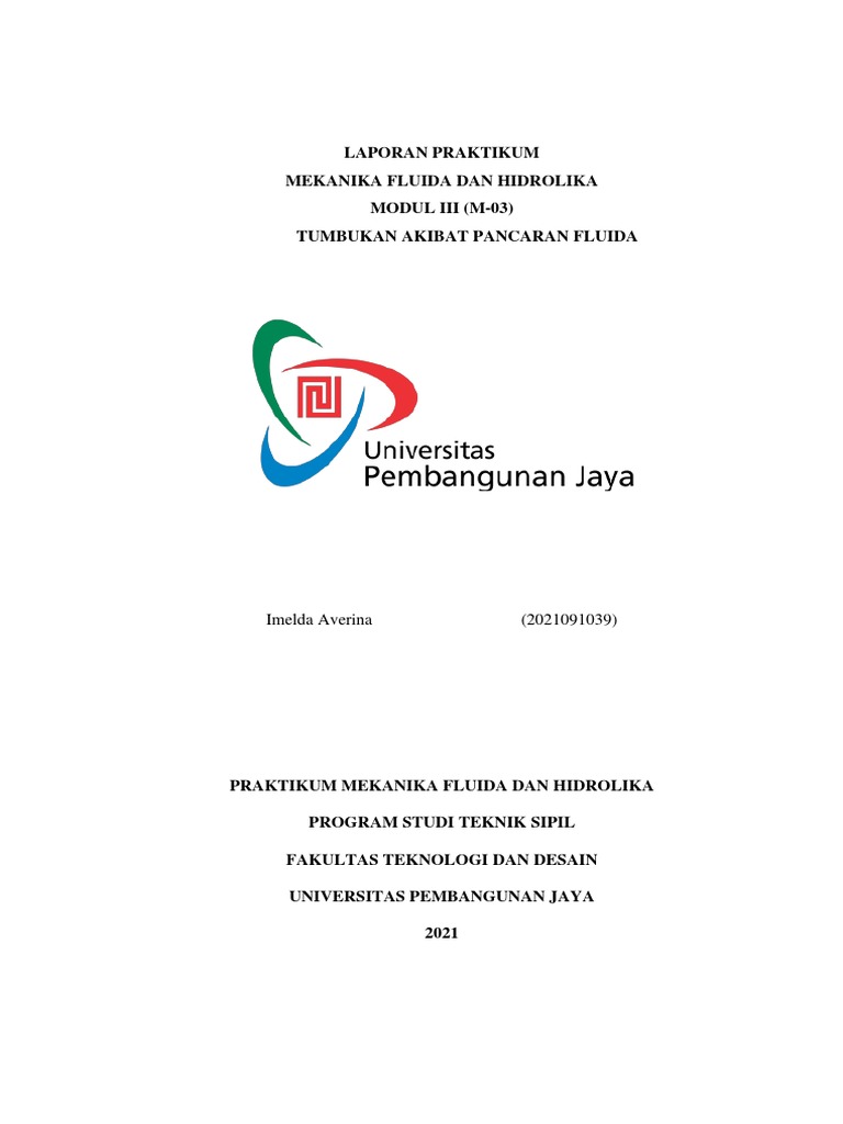 Imelda Averina - 2021091039 - Modul III Tumbukan Akibat Pancaran Fluida ...