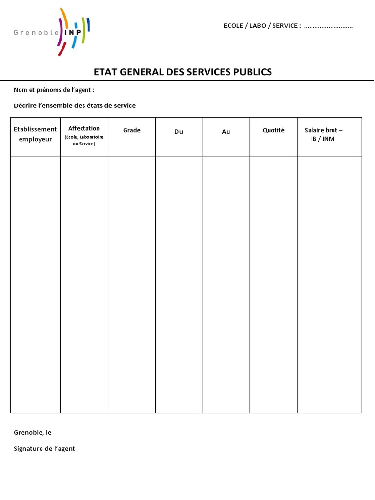 État des Services Publics | PDF | Finance et gestion monétaire ...