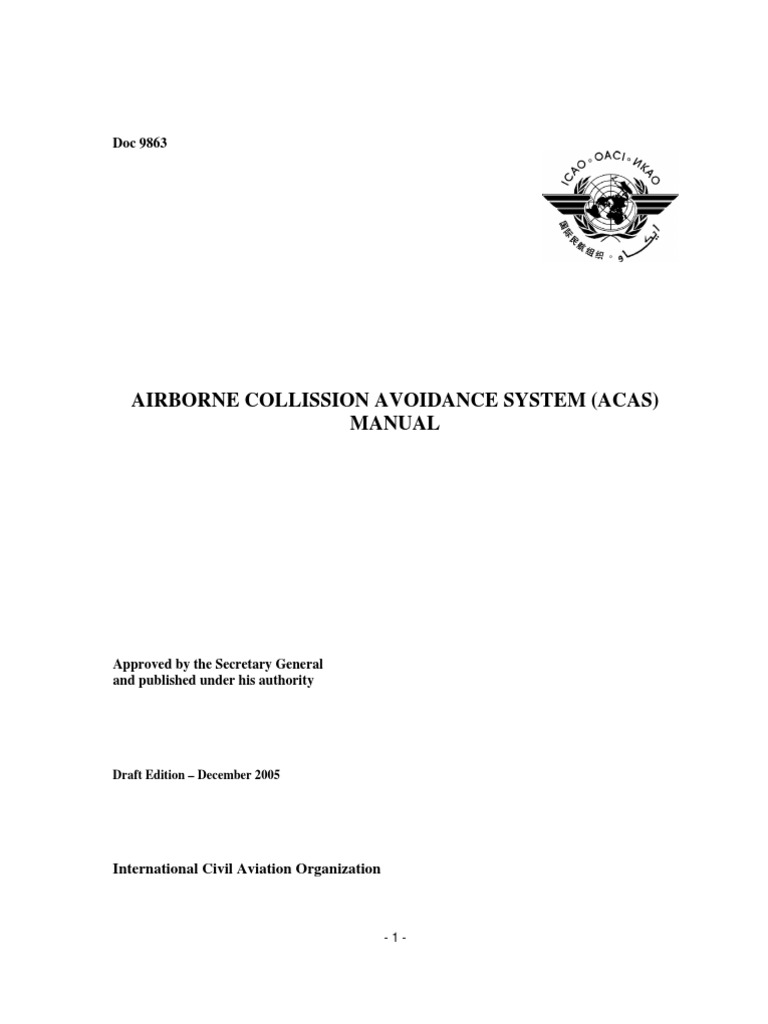ACAS Manual: Airborne Collision Avoidance | PDF | Transponder ...