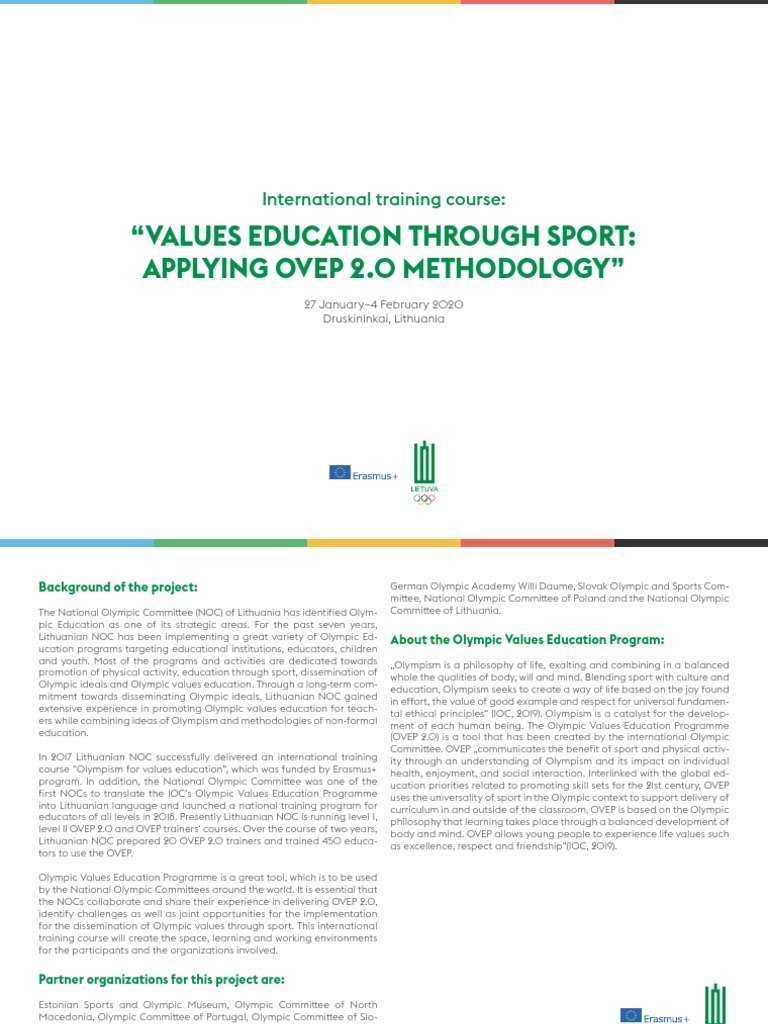 Values Education Through Sport | PDF | Sports | Lithuania