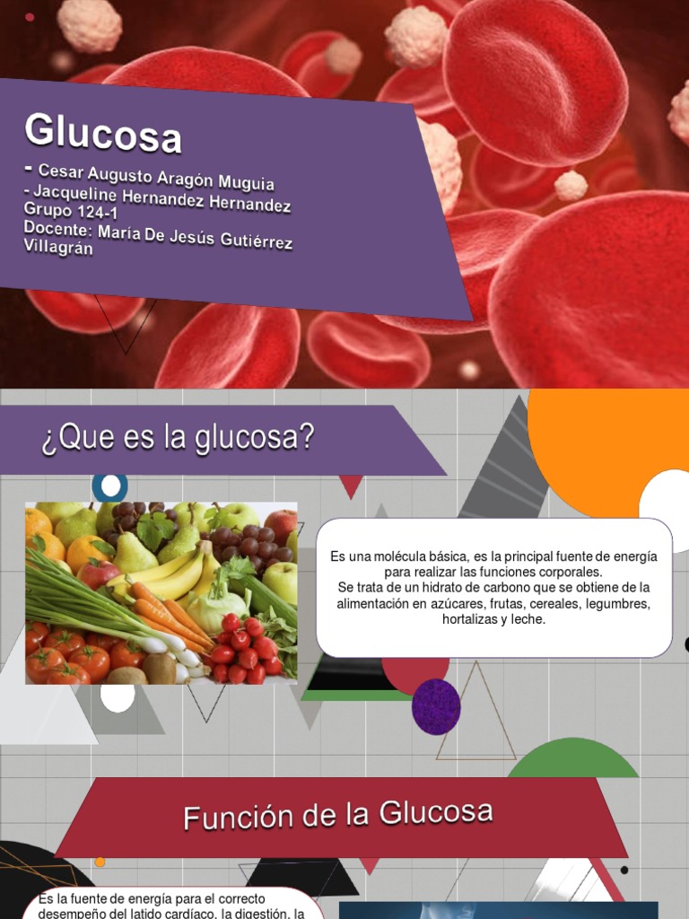 Glucosa Presentacion | PDF | Diabetes | Carbohidratos