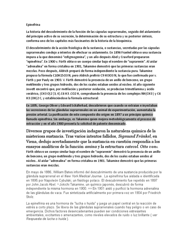 Epinefrina | PDF | Norepinefrina | Glucógeno