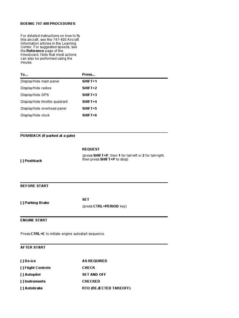 Boeing 747-400 | PDF | Takeoff | Airspeed
