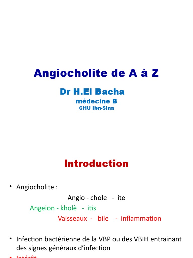 Angiocholite Aigue | PDF | Spécialités médicales | Médecine clinique