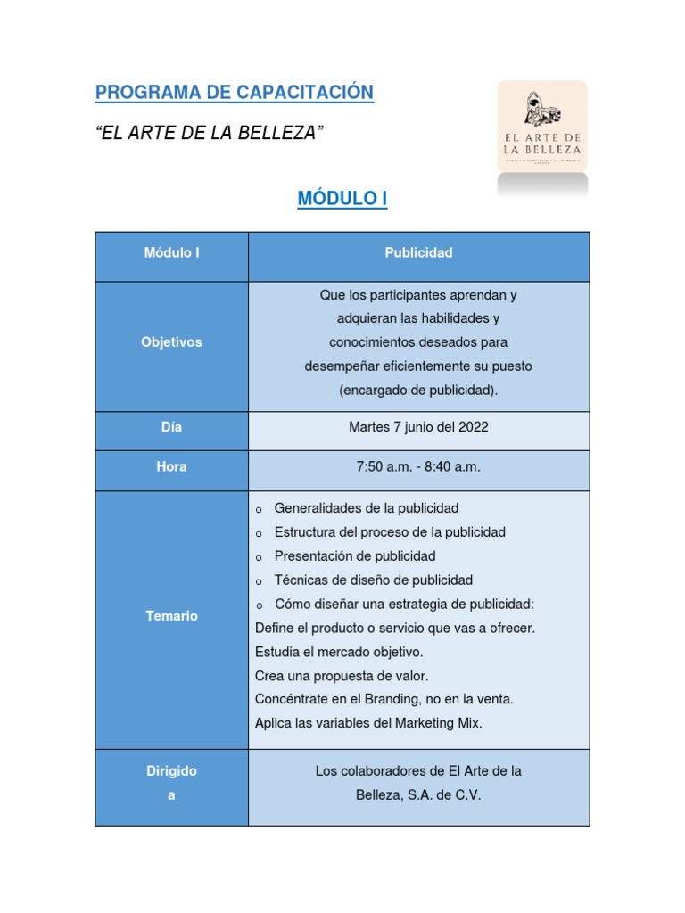 Capacitación en Publicidad y Servicio | PDF | Publicidad | Marketing