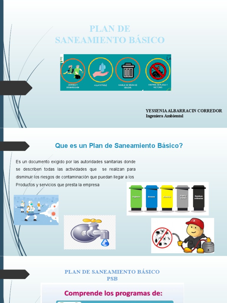 Plan de Saneamiento Basico | PDF | Agua potable | Saneamiento