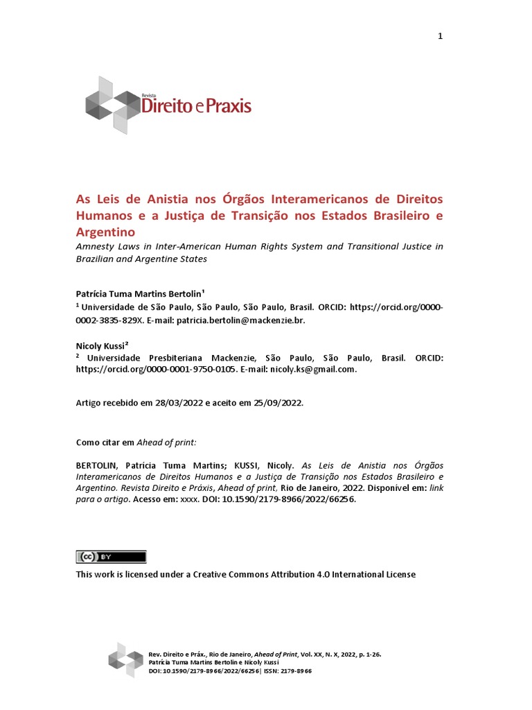 Anistia e Justiça de Transição: Brasil e Argentina | PDF | Democracia ...