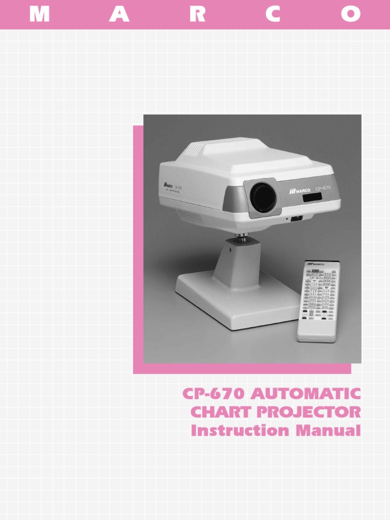 A Guide to Operating the Marco CP-670 Automatic Chart Projector | PDF | Mirror | Incandescent ...