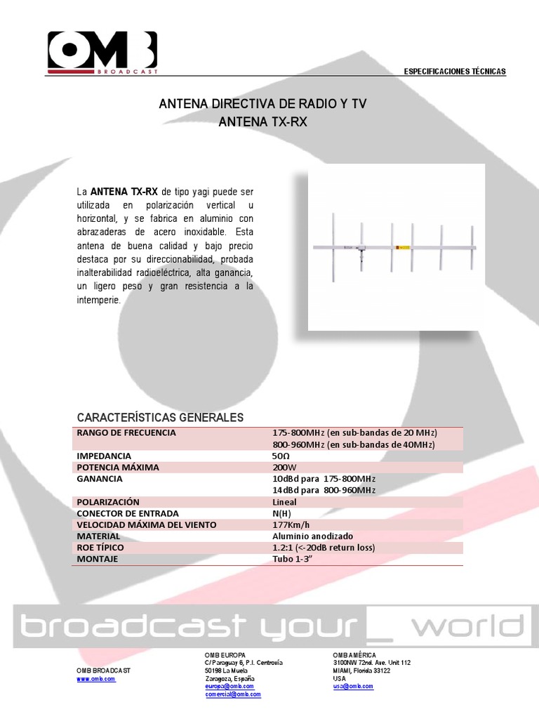 Antenas Enlace | PDF | Antena (Radio) | Ciencias fisicas