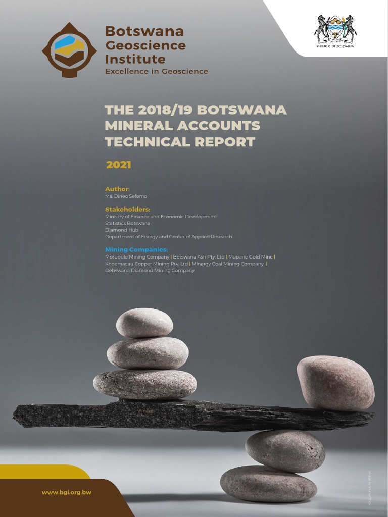 The 2018-19 Botswana Mineral Accounts Technical Report | PDF | Mining ...