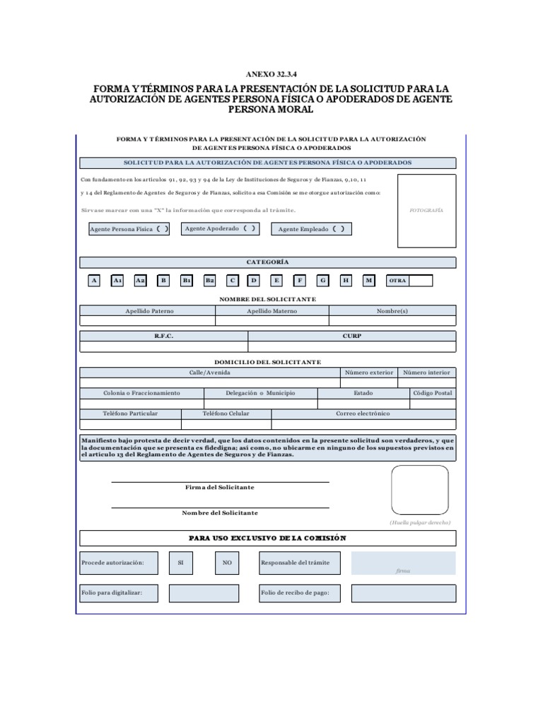Solicitud de Autorización para Agentes | PDF | Seguro | Certificado de ...