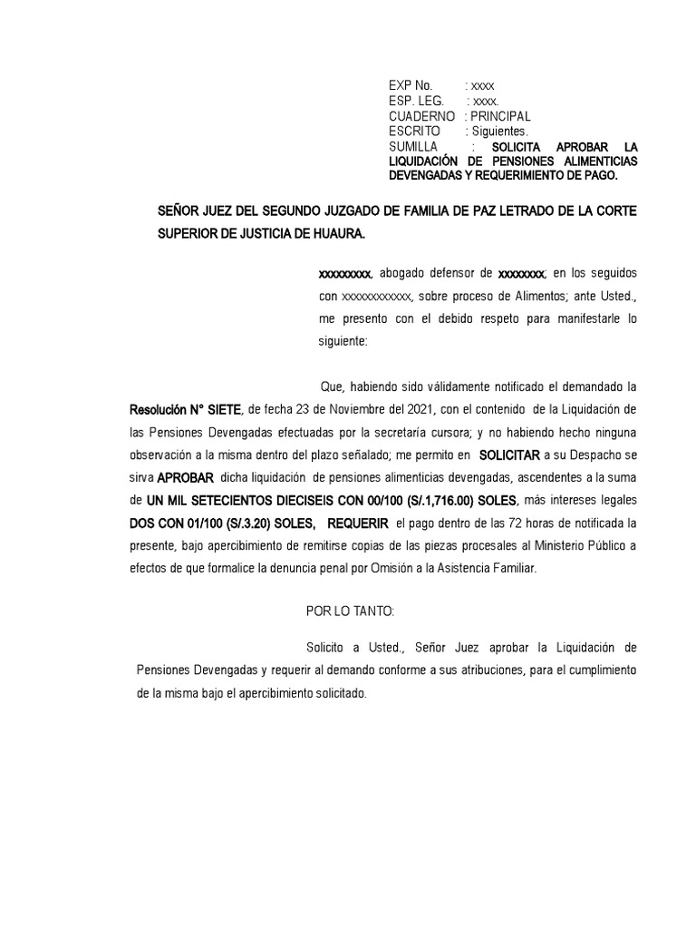 Aprobacion de Liquidación de Devengados | PDF