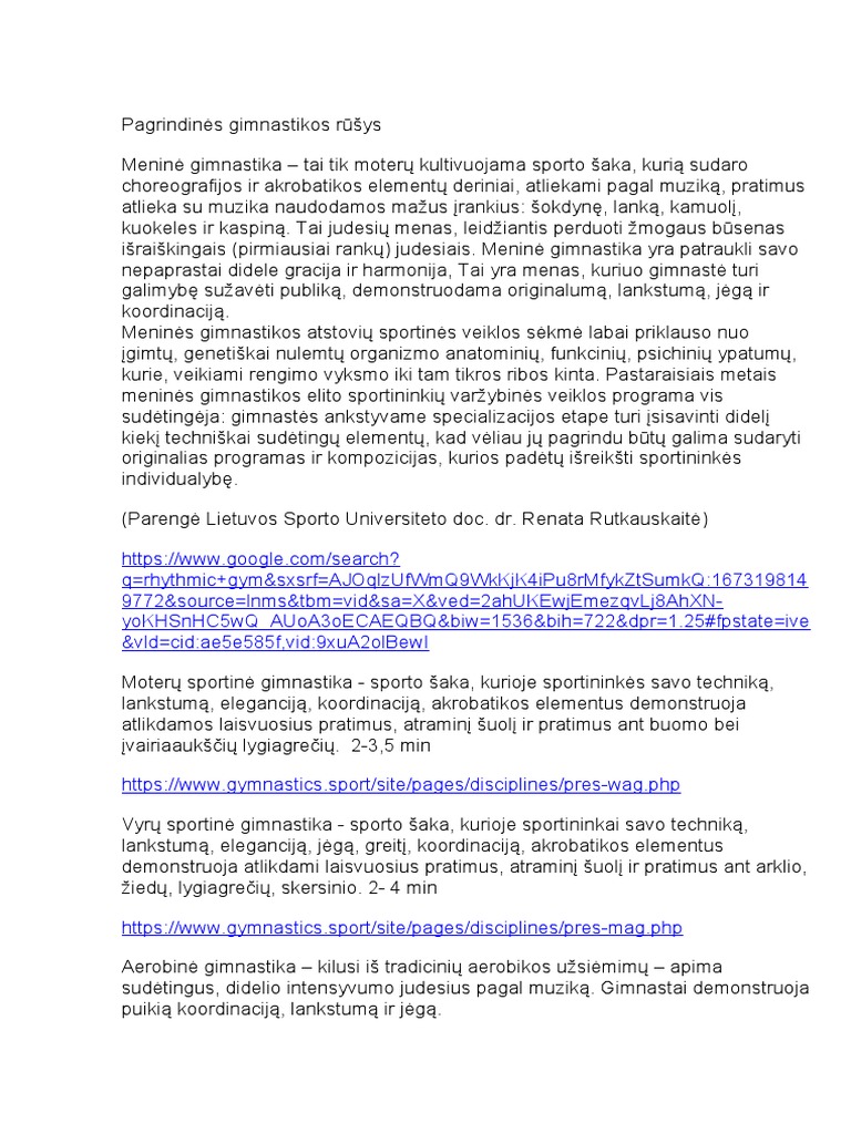 Gimnasikos Rusys 2023 01 | PDF