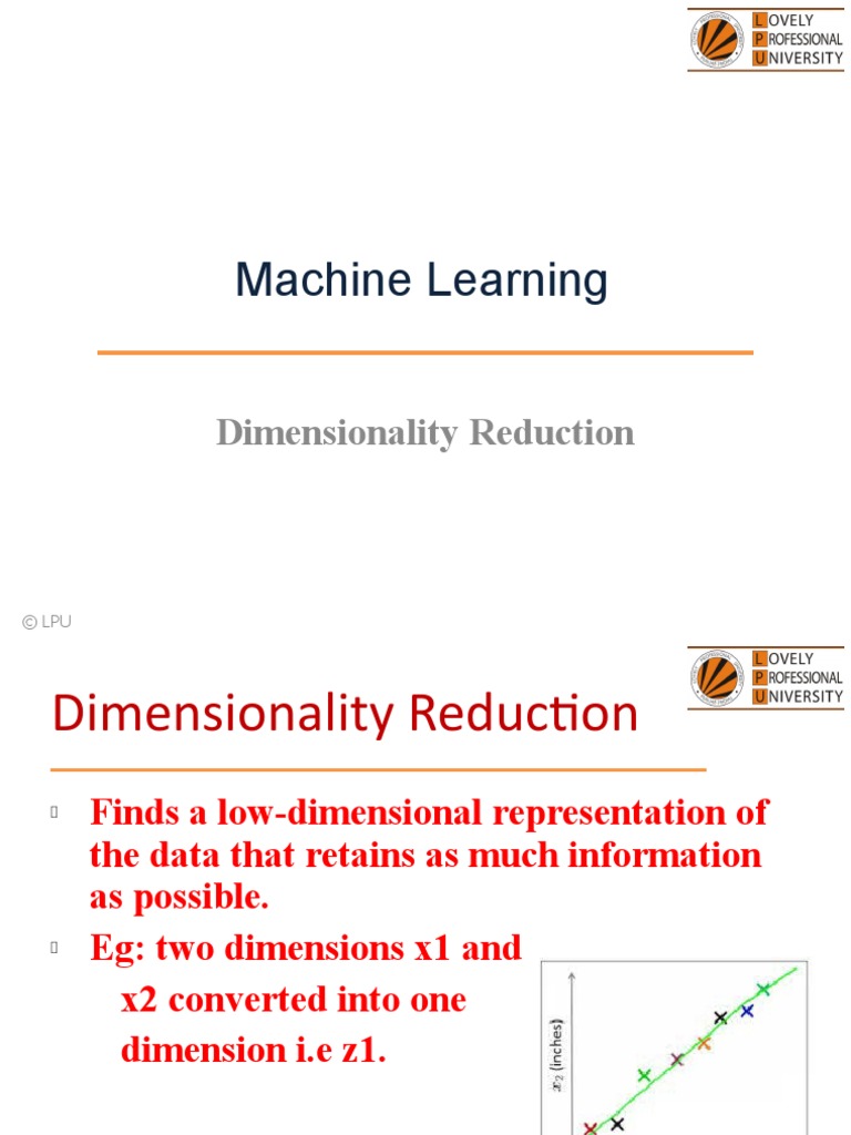 DimensionalitY Reduction | PDF | Principal Component Analysis ...