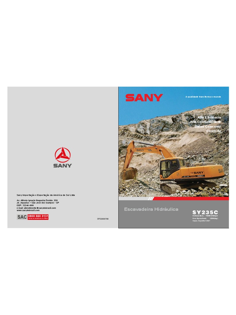 High-efficiency, reliable and low-consumption SANY excavator SY215C | PDF