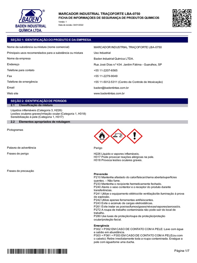 Fispq Marcador Industrial Traço Forte Lba 0750 | PDF | Embalagem e ...