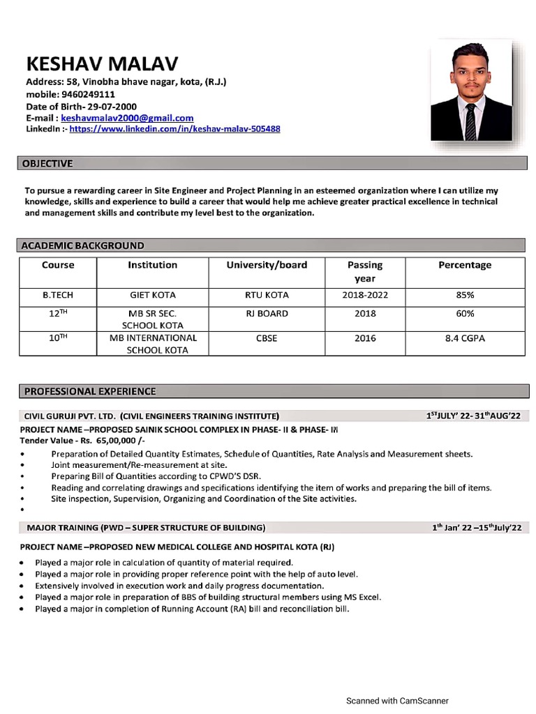 Keshav Malav's Resume | PDF