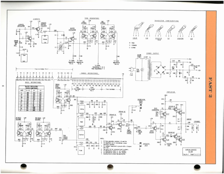 Farfisa Fast 2 Schematic | PDF