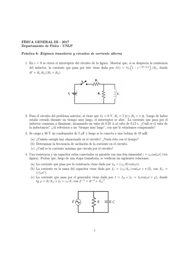 Prac8 2018 | PDF | Energia electrica | Inductor