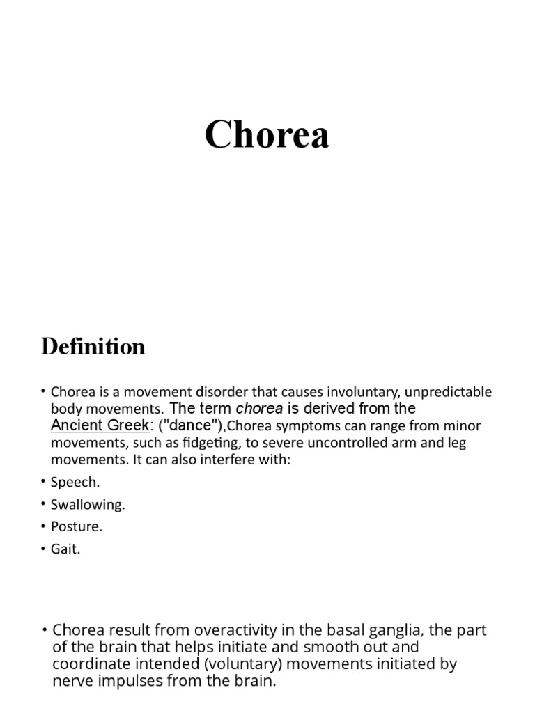 Chorea | PDF | Genetic Disorder | Diseases And Disorders
