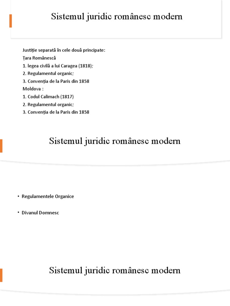 Sistemul Juridic Romanesc Modern | PDF