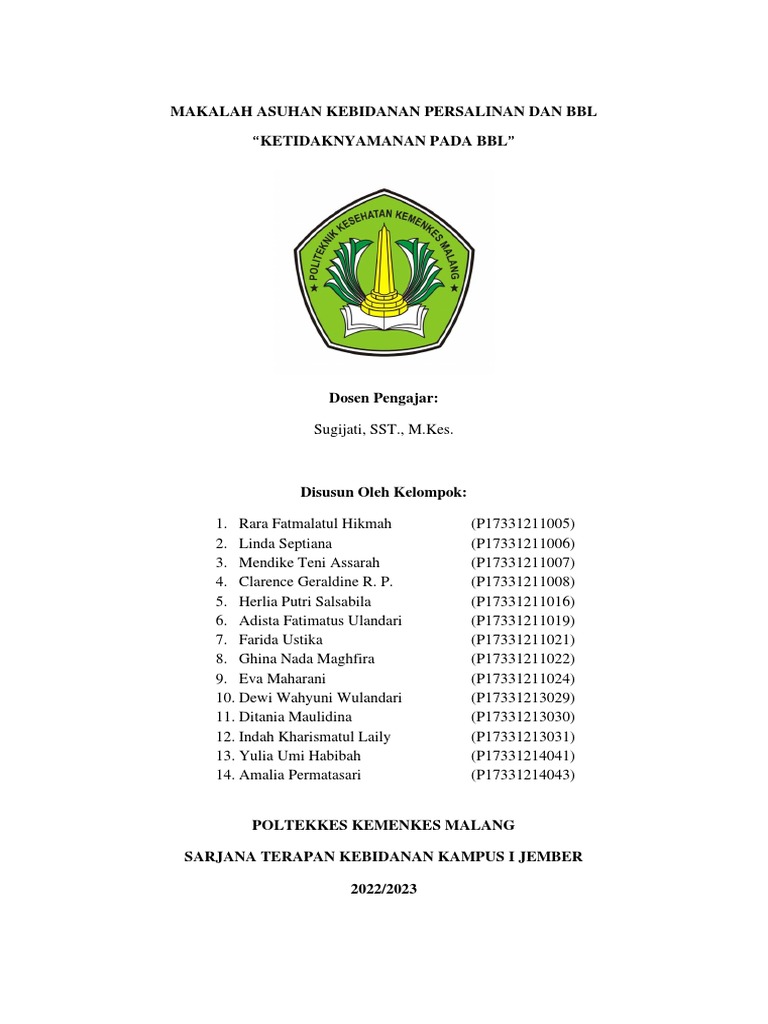 Kel. 03 Askeb (Terbaru) - Ketidaknyamanan Pada BBL | PDF