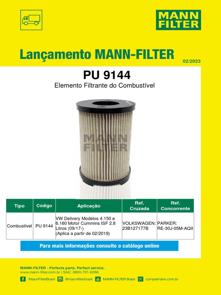 Mann-Filter Pu 9144 | PDF
