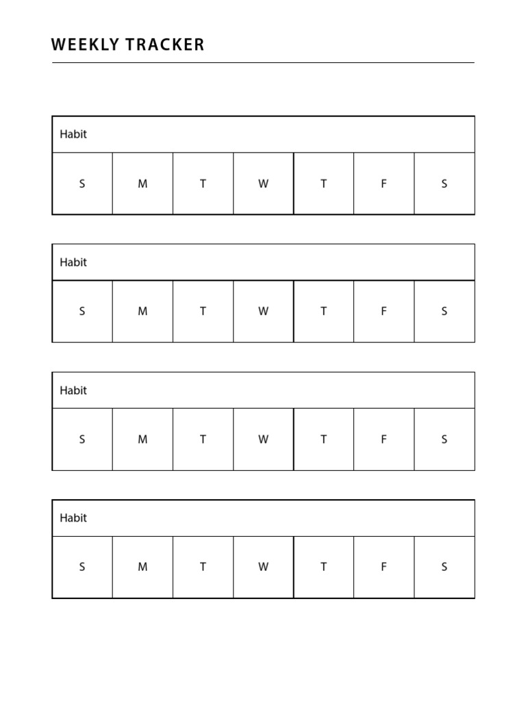 Weekly Tracker | PDF