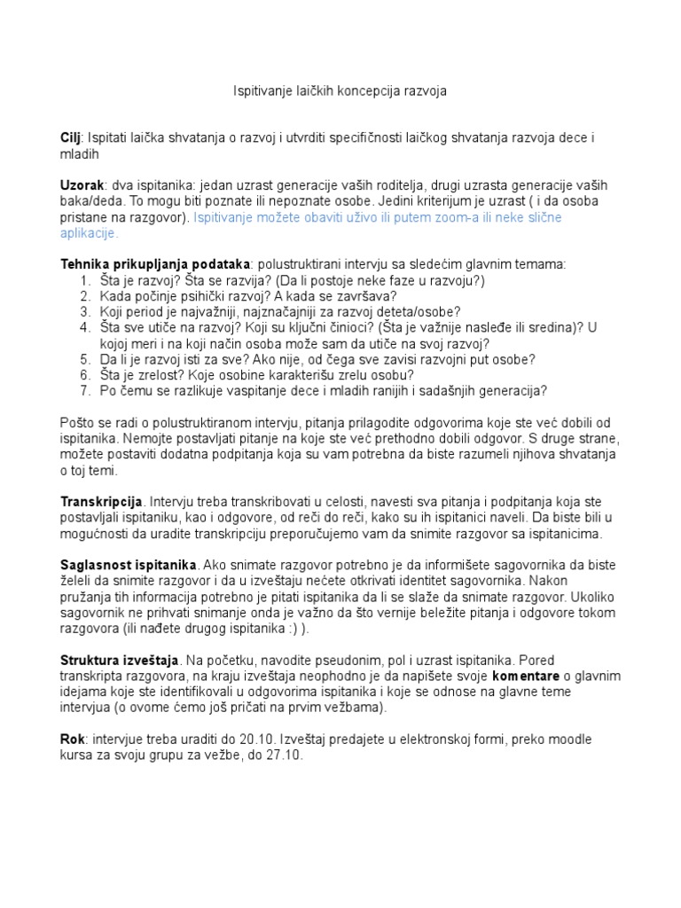 instrukcije_intervju | PDF