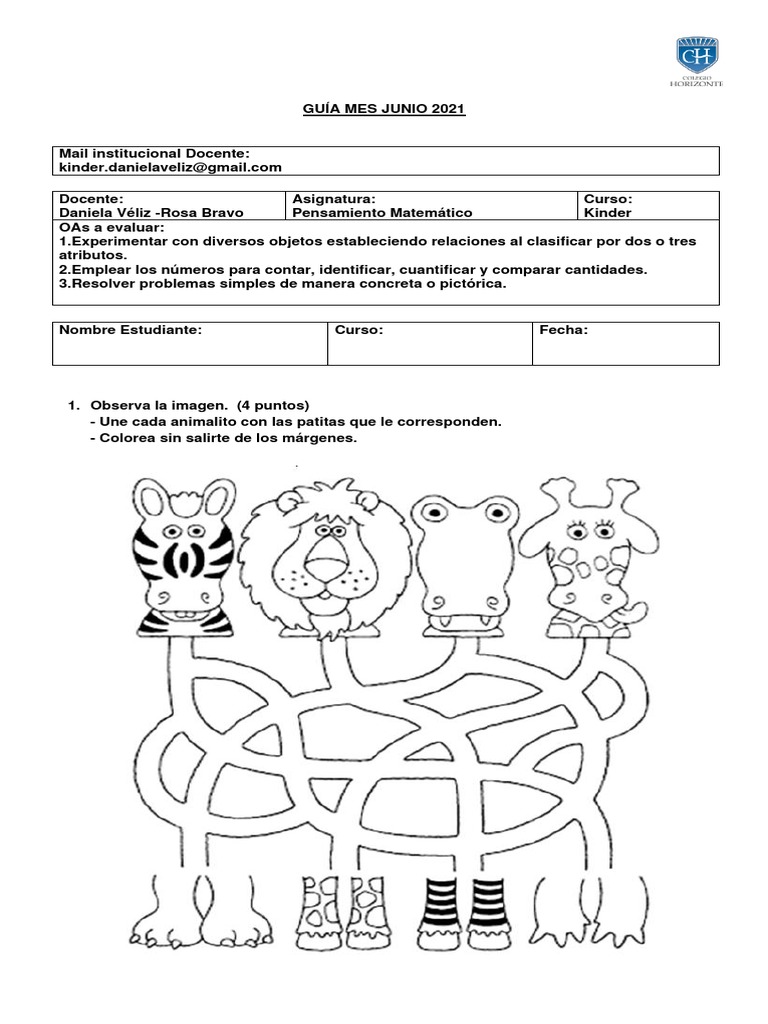 Actividades de Matemáticas para Kinder | PDF | Lápiz