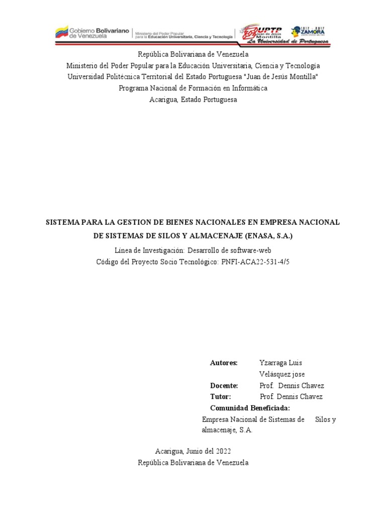 Proyecto Enasa | PDF | Software | Planificación