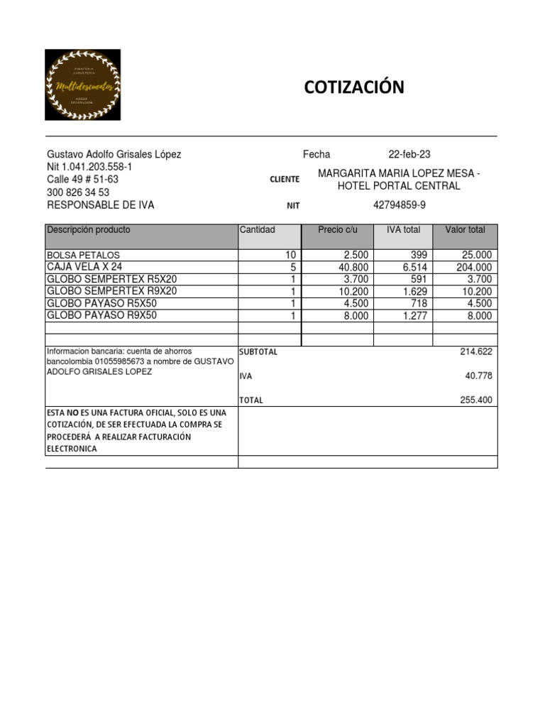 Como Hacer Una Cotización | PDF