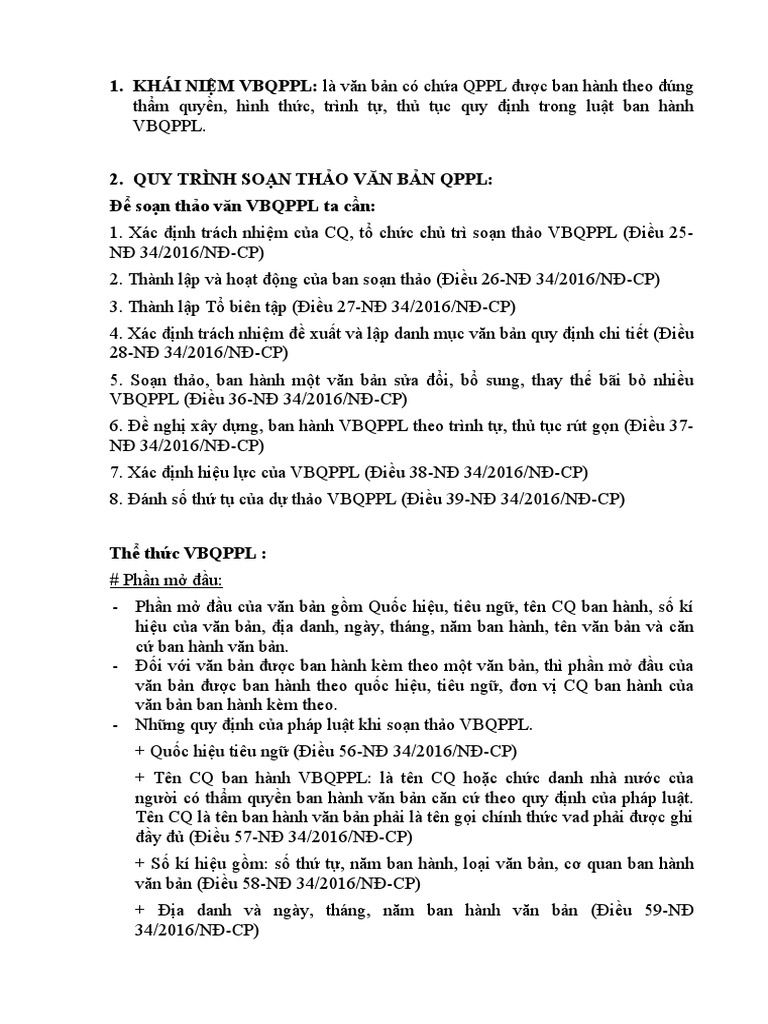 1.Quy trình soạn thảo và ban hành VBQPPL | PDF