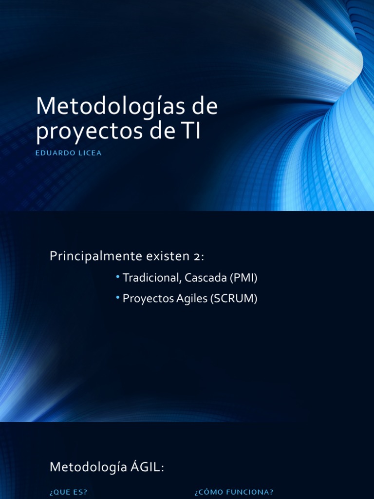 Metodologías en Proyectos de TI | PDF | Software | Ingeniería de Sistemas