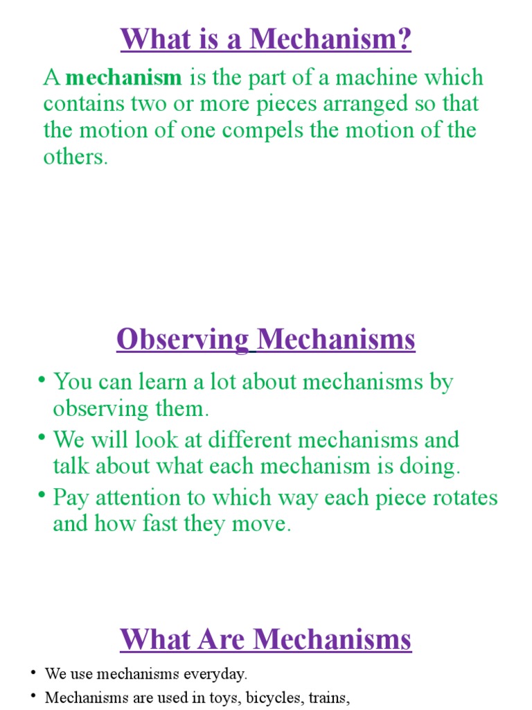 PLTW AR MechanismDemonstrationPowerPoint | PDF | Gear | Motion (Physics)