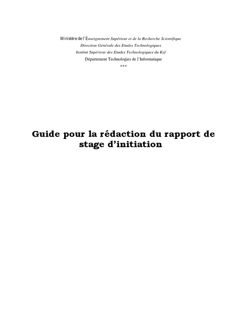Guide de Stage D'initiation | PDF | Informatique | Logiciel