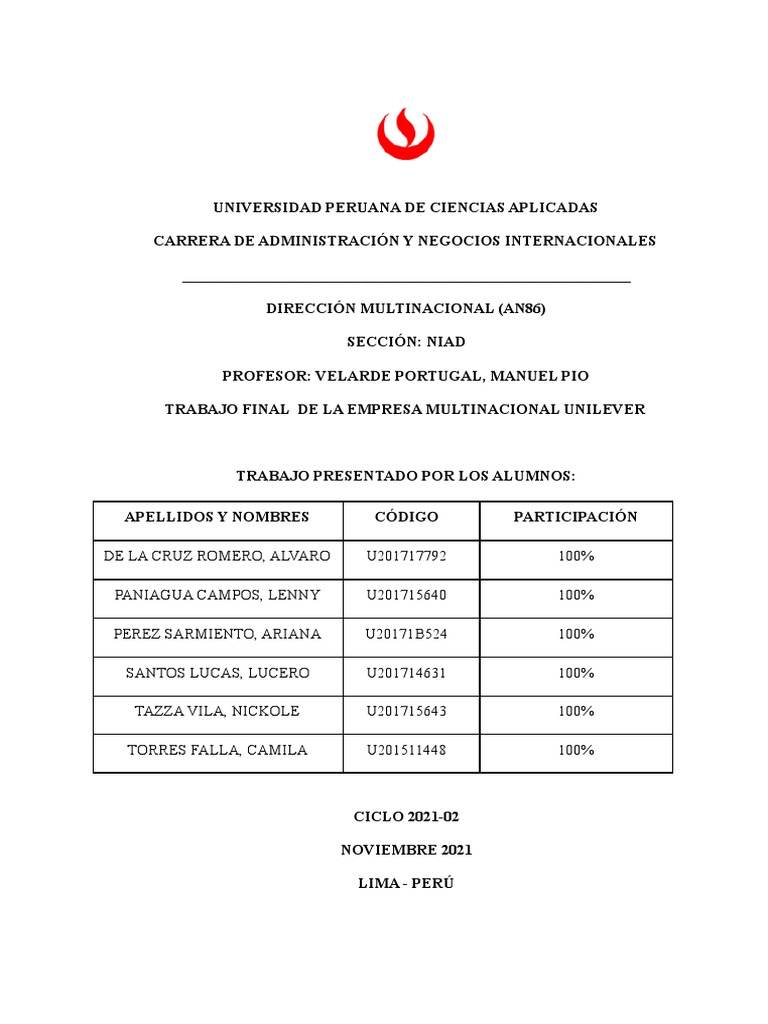 Análisis de Unilever y sus KPI | PDF | Estudios de género | Igualdad de ...