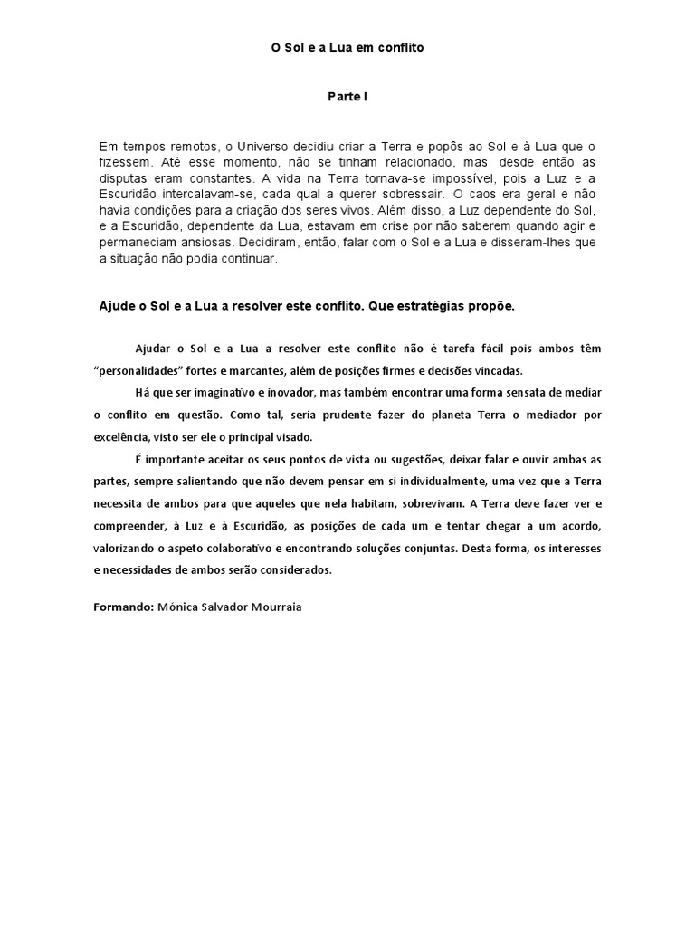 Tarefa 5 O Sol e A Lua em Conflito | PDF | Lua | Terra
